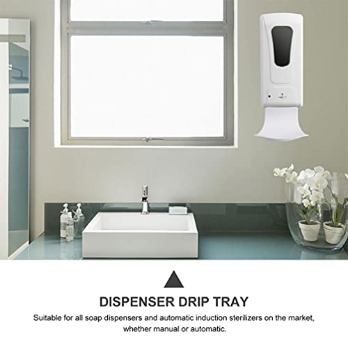 Operitacx 2pcs Plastic Water Tray Automatic Soap Dispenser Toilet Tank Tray Soap Dispenser Bracket Hand Dispenser Tray Dispenser Drip Spray Drip Tray Hand Use Handwashing Fluid Abs White