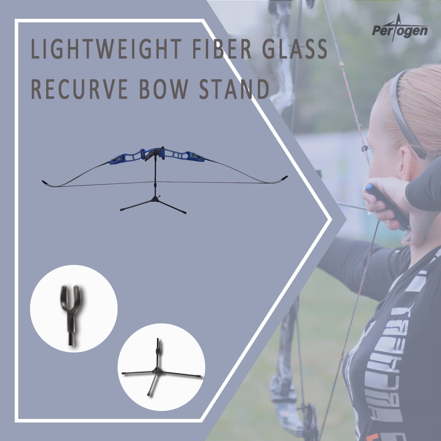 Perogen Recurve Bow Stand Recurve Bow Holder Longbow Takedown Bow