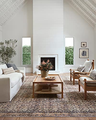 Loloi Amber Lewis x Billie Ink/Salmon 5'-0" x 7'-6" Area Rug
