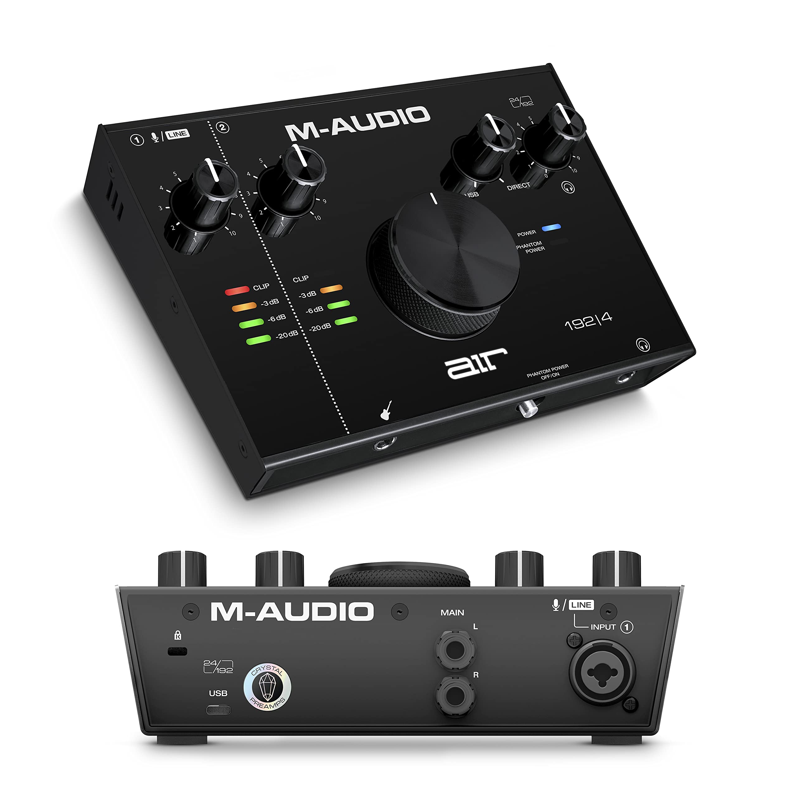 M-Audio AIR 192x4 USB C Audio Interface for Recording, Podcasting, Streaming with Studio Quality Sound, 1 XLR in and Music Production Software (Renewed)