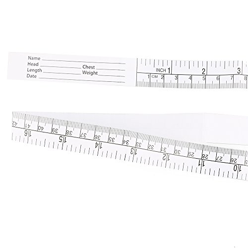 WIN TAPE 1 Meter 40" Paper Tape Measure, Wound Measuring Rulers, Educare Used Measuring Babies Head, Disposable Pack of 100