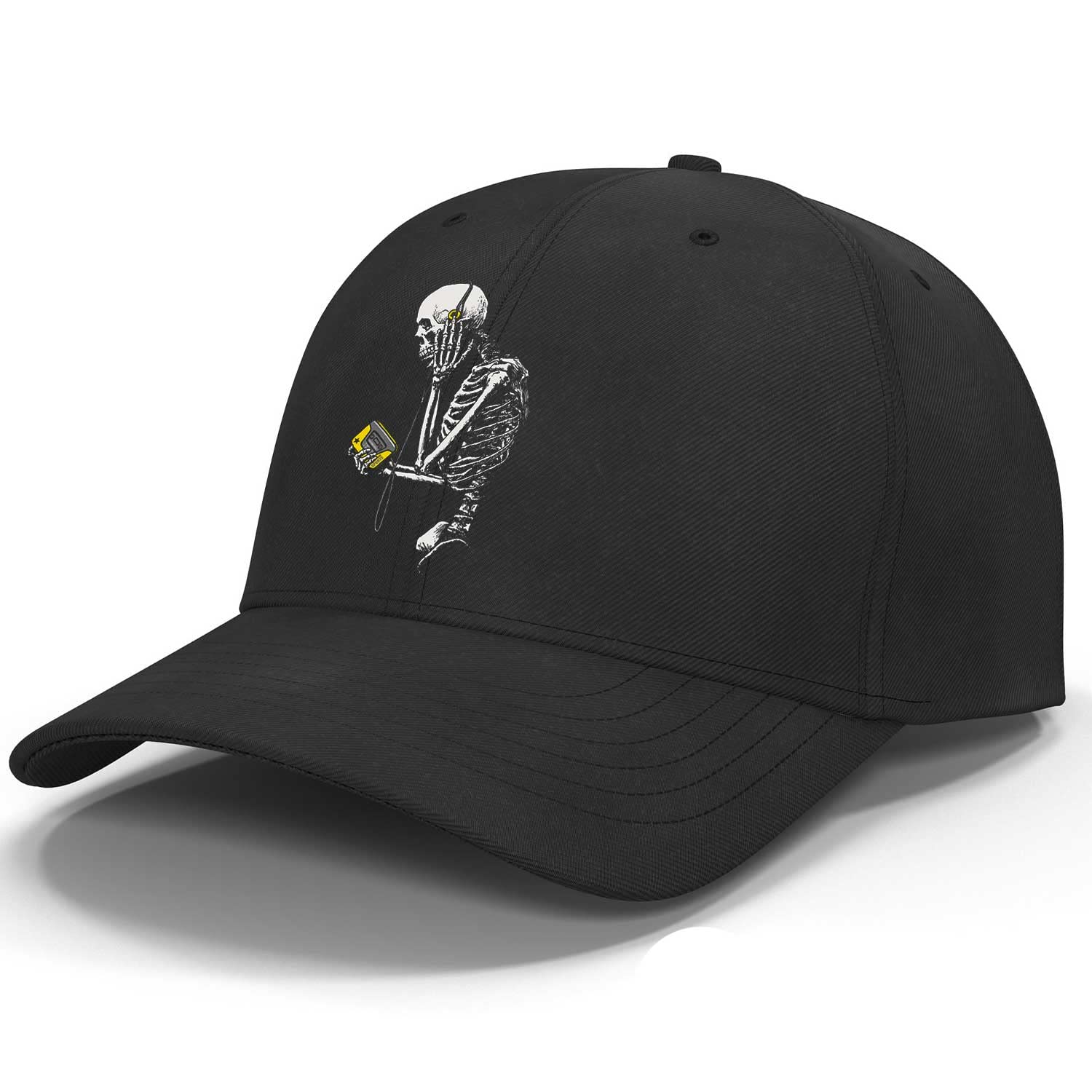 SHITOUPU Music Skull Baseball Cap Adjustable Dad Hat Unstructured Cotton Hat