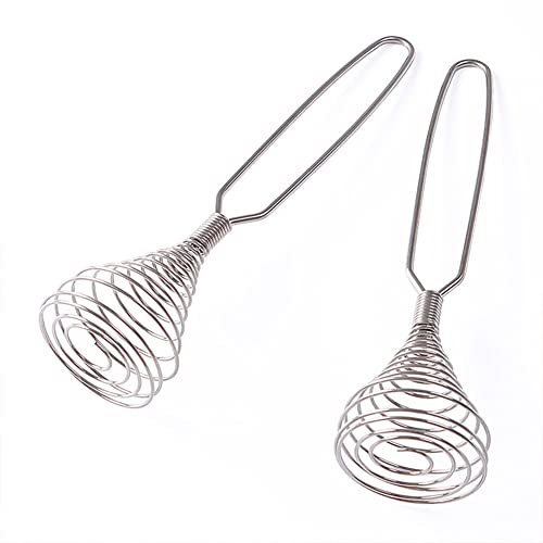 Kitchen Whisk, Stainless Steel Spring Whisk, Light Weight Manual Mixers Portable Cream Egg Beater, Anti Rust Spring Egg Whisk, Versatile Egg Mixing Tool Durable Wire Whip for Cooking Whipping