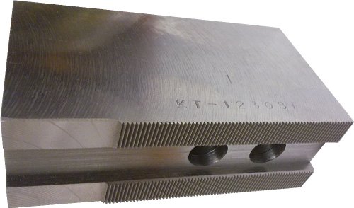 USST KT-12308F Steel Flat Soft Chuck Jaws for 12" CNC Lathe Chucks, 3" Tall (Set of 3 Pieces)