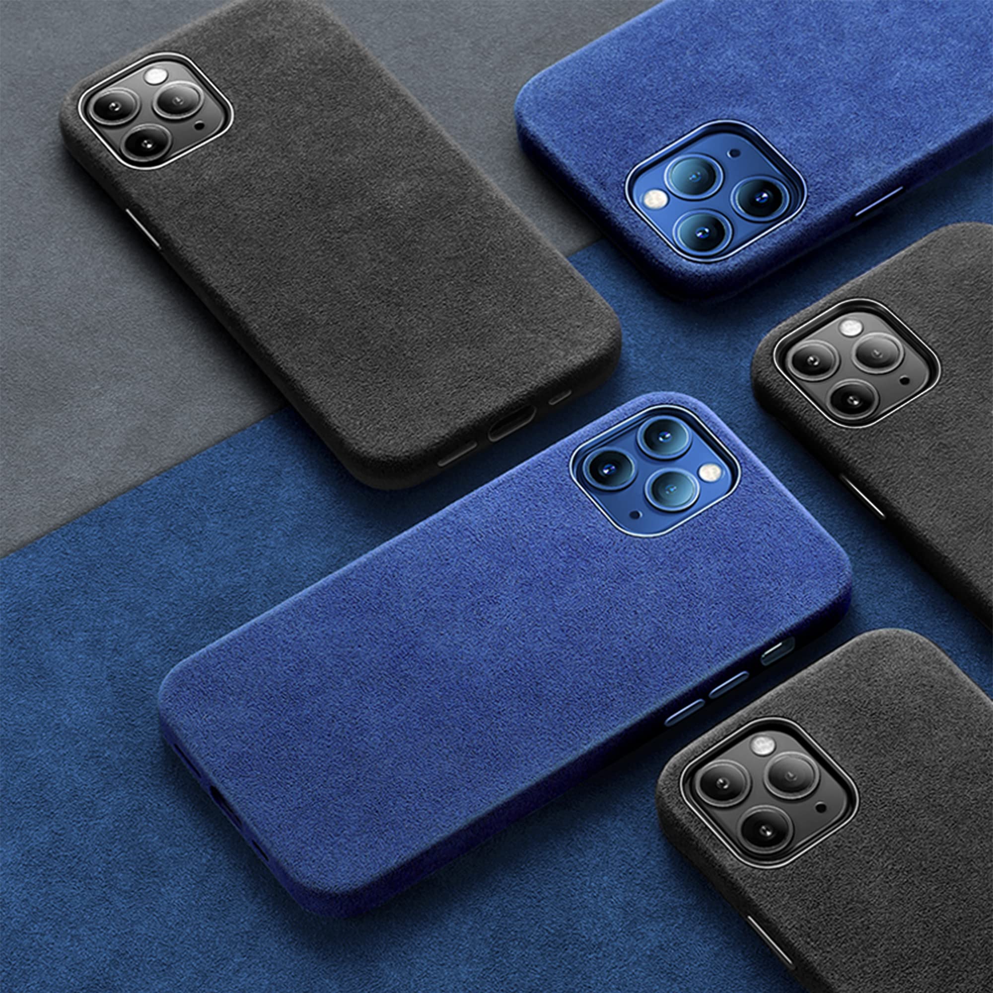 Komodoty Saguaro Case. Luxury Alcantara iPhone 12 Series Cases. Premium Italian Imported Material. Fully Wrapped Four Side Protection. (Black, iPhone 12 Pro Max)