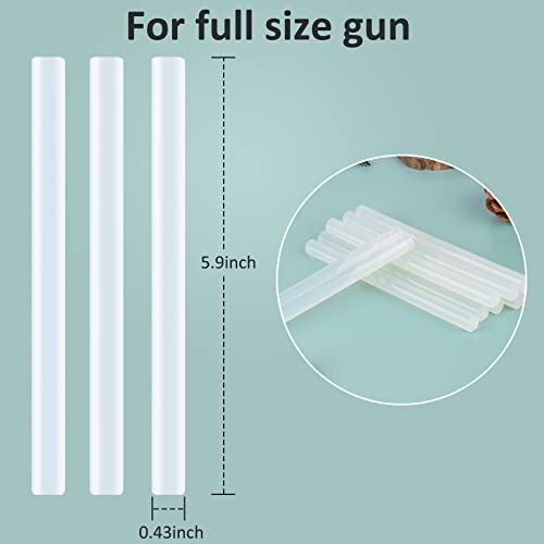 REIDEA Hot Glue Gun Sticks for Full Size Glue Gun, 5.9" Long x .43" Diameter, 10 Count