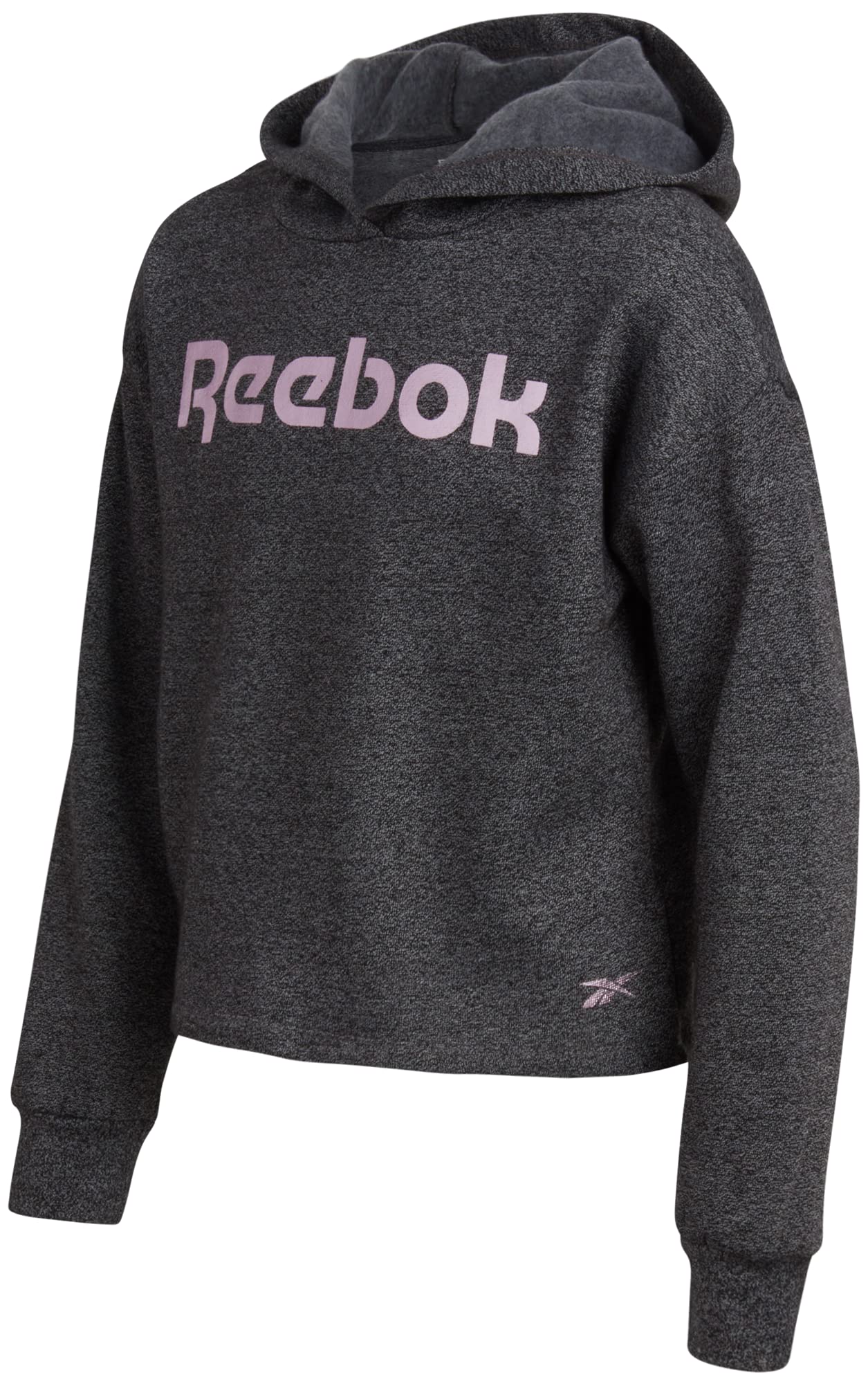 Reebok Girls’ Fashion Hoodie Sweatshirt – Fleece Pullover or Zip Hoodie Sweatshirt (7-16), Size Medium, Rose