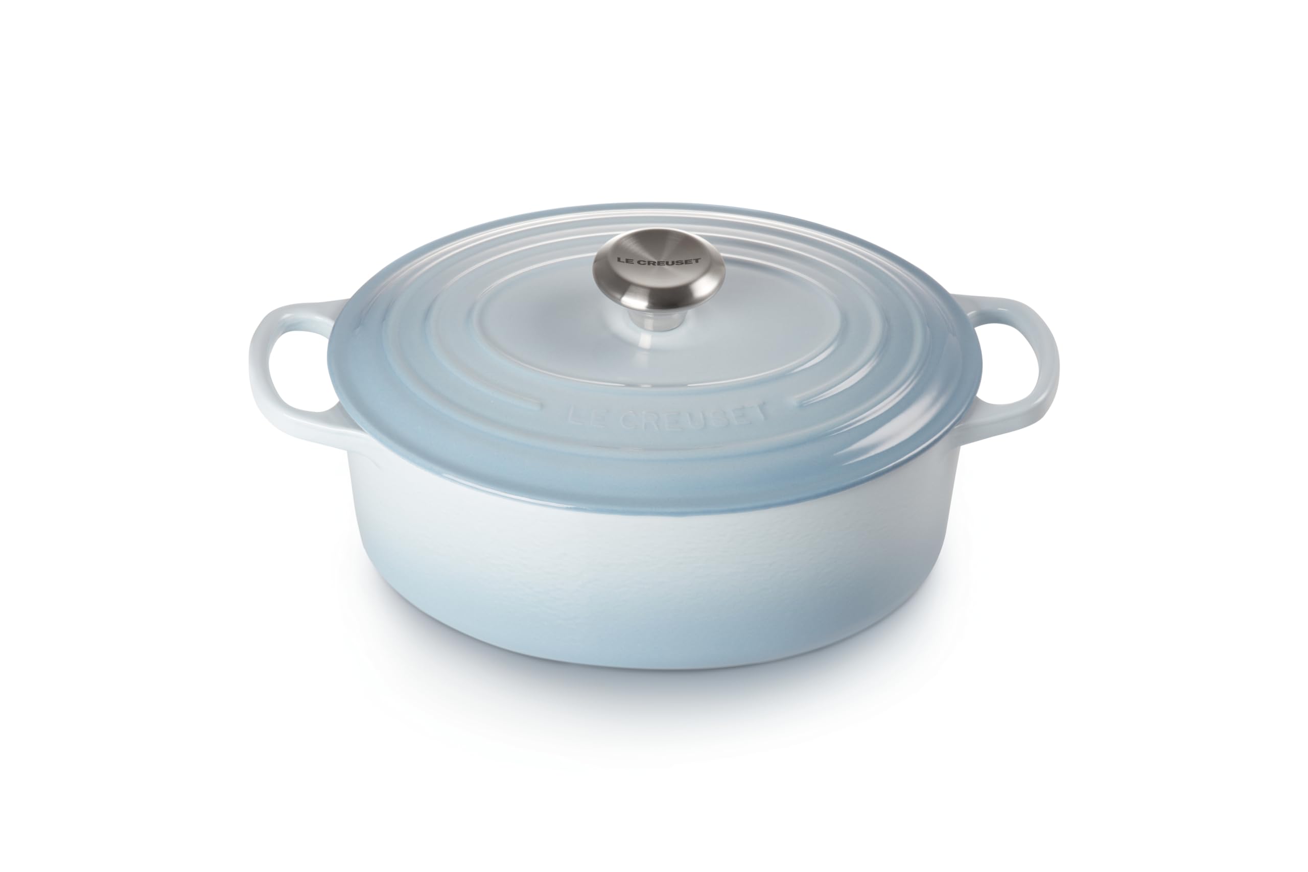 Le Creuset Cast Iron Signature Oval Casserole, 27cm, Ocean Blue