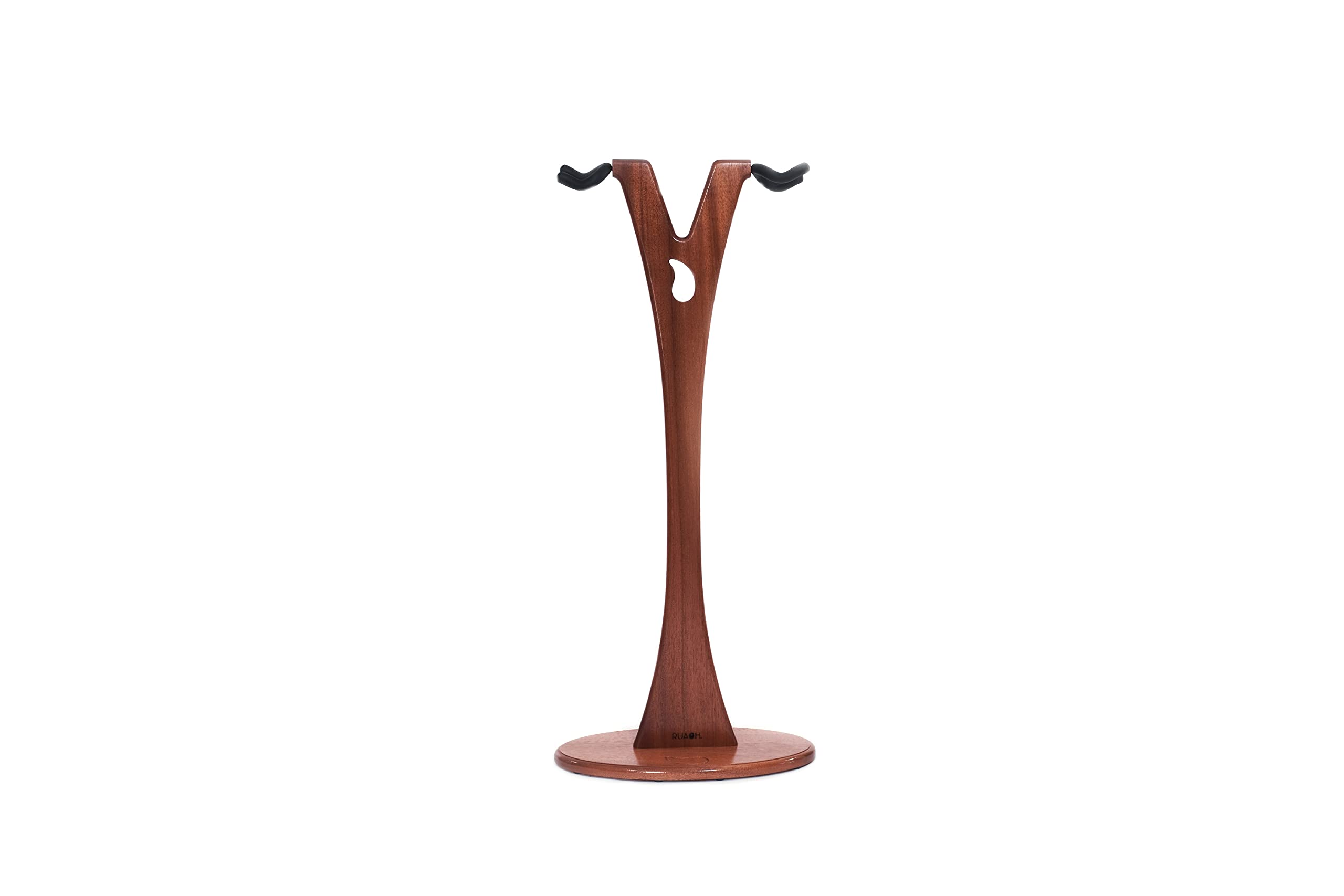 Ruach GS-1 Dual Acoustic and Electric Wooden Guitar Stand - Mahogany