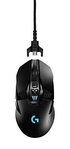Logitech G903 Lightspeed Wireless Gaming Mouse, Hero 16K Sensor, 16000 DPI, RGB, Lightweight, Programmable Buttons, 140-Hour Battery Life, Rechargeable, Ambidextrous, PC/Mac, Black