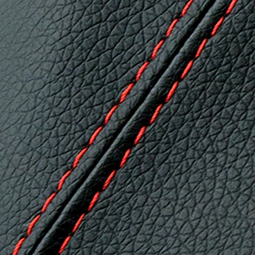LT Sport Black Manual Transmission Gear Shift Knob Stick Shifter Boot Cover Red Stitch
