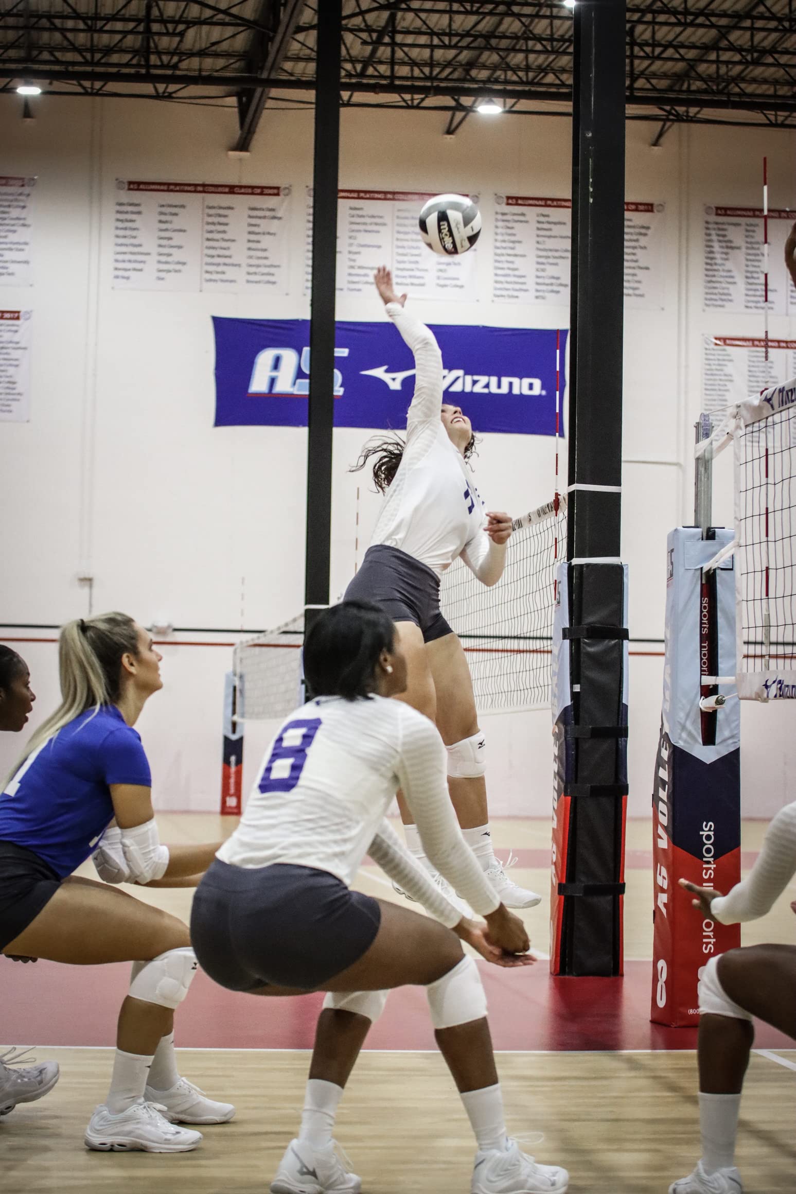 Mizuno Women's Balboa 6 Long Sleeve Volleyball Jersey, White, Medium