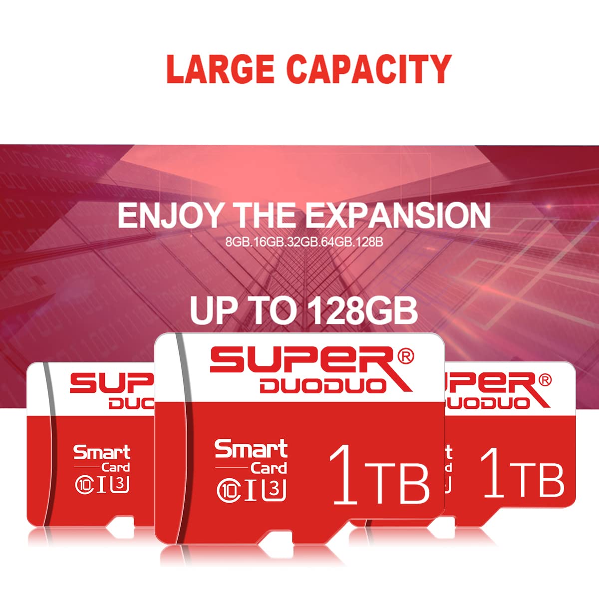 Micro SD Card 1TB Micro SD Memory Cards 1TB Class 10 Mini SD Card 1TB High Speed TF Card 1TB and Adapter for Camera,GOPRO,Cellphone,E-Reader,GOPRO