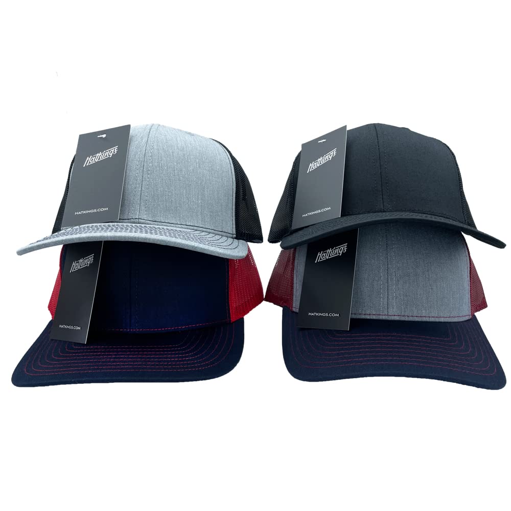 Richardson 112 Trucker Hat Snapback Custom (Navy/Red)