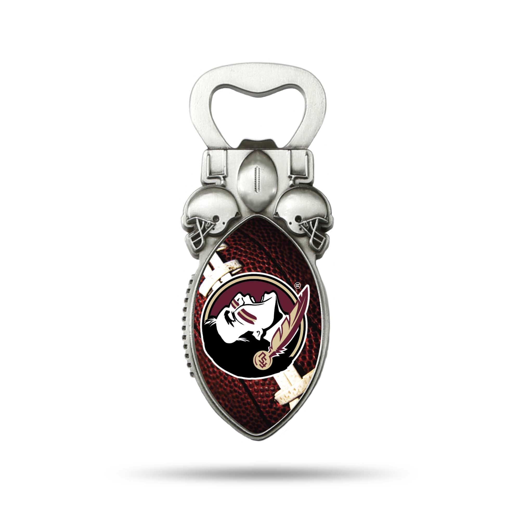 Rico Industries NCAA Florida State Seminoles Bottle Opener Magnet Magnetic Bottle Opener, Stainless Steel, Strong Magnet to Display on Fridge