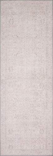 Loloi II Loren Collection LQ-12, Sand 18" x 18", Sample Rug, Soft, Durable, Vintage, Distressed, Low Profile, Non-Shedding, Easy Clean, Living Room Rug