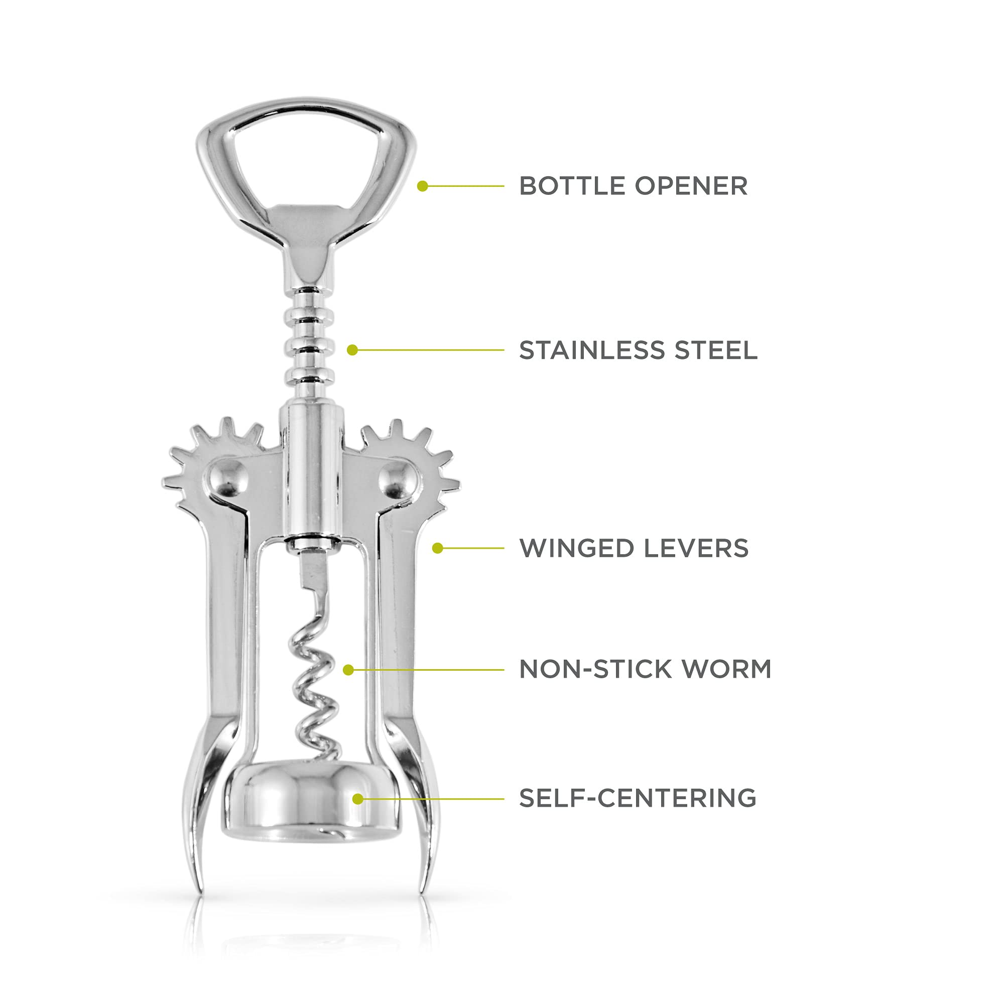 Soar Chrome Winged Corkscrew by True