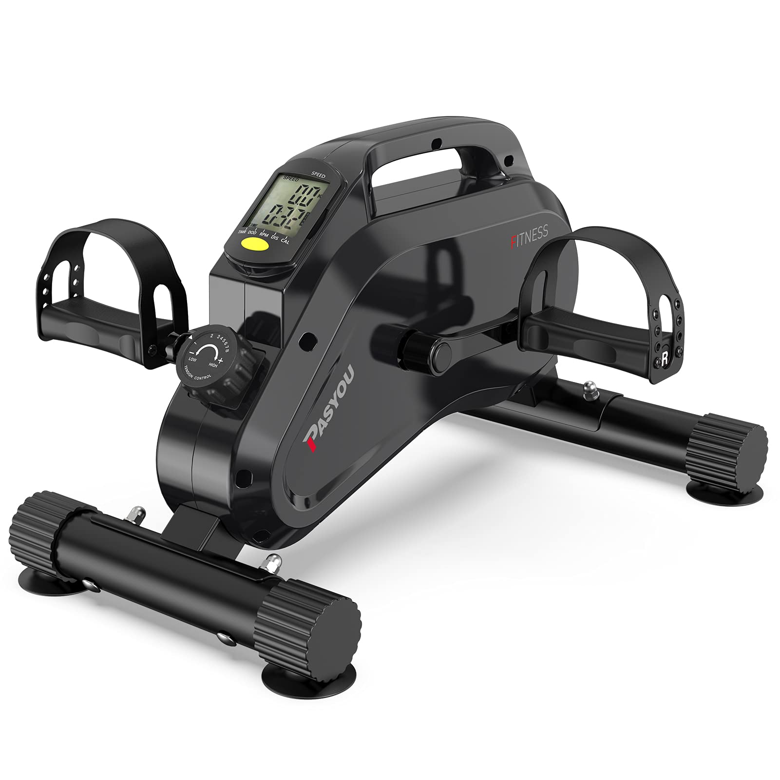 PASYOU Under Desk Bike Pedal Exerciser - Magnetic Mini Exercise Bike for Arm/ Leg Exercise & Physical Therapy, Peddler Exerciser for Home/Ofiice Workout【2022 New Version】