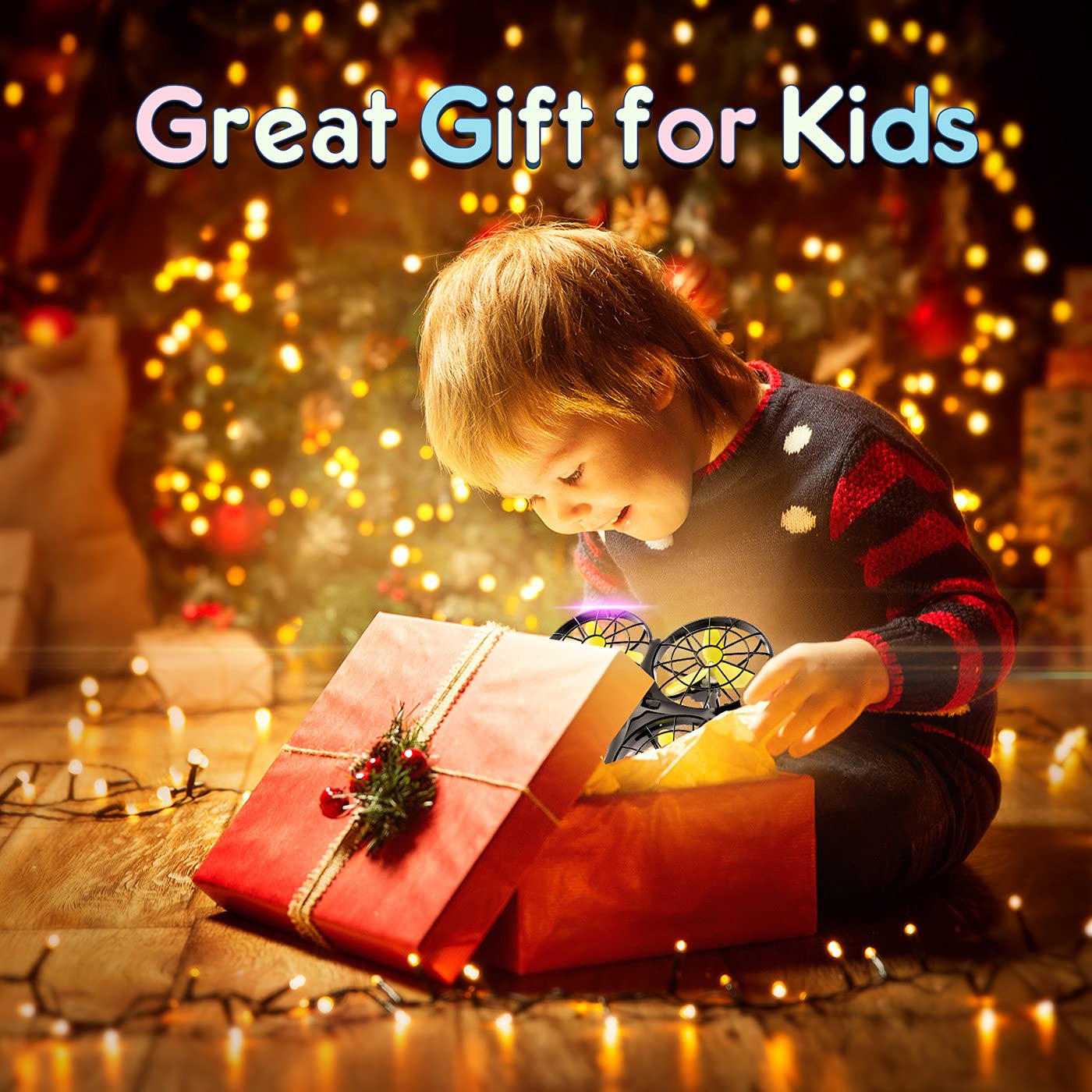 Loolinn | Drone for kids Gift - Mini Drone with Auto Anti-Collision Technology / 360° Flip / 20 Minutes Flight Time/Two Batteries (Gift Idea)