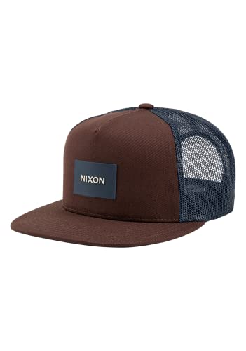 NIXON Team Trucker Hat - Navy/Brown
