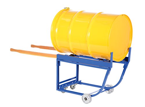 Vestil RDC-1000-5SS Deluxe Rotating Drum Cart with Steel Wheel, Steel, 1000 lbs Capacity