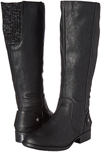 LifeStride womens xandy Riding Boot, Black, 8.5 Wide US