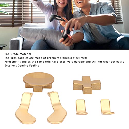 PUSOKEI Metal D-Pads, Stainless Steel Trigger Paddles and 2 Interchangeable D Pads, Gamepad Trigger Buttons Replacement for Elite Series 2 Controllers