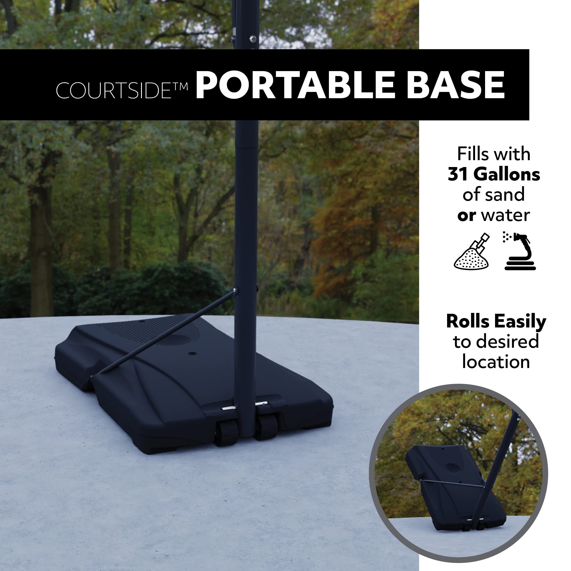 Lifetime 51550 Courtside Portable Basketball Hoop, 48-Inch Backboard