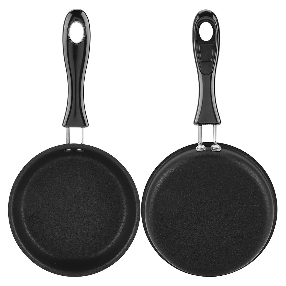 Single Egg Pan, 4.72 Inch Pure-iron One Egg Frying Pan with Dupont Coating Nonstick Single Egg Frying Pan for Scrambled Eggs Omelets & Pancakes Making