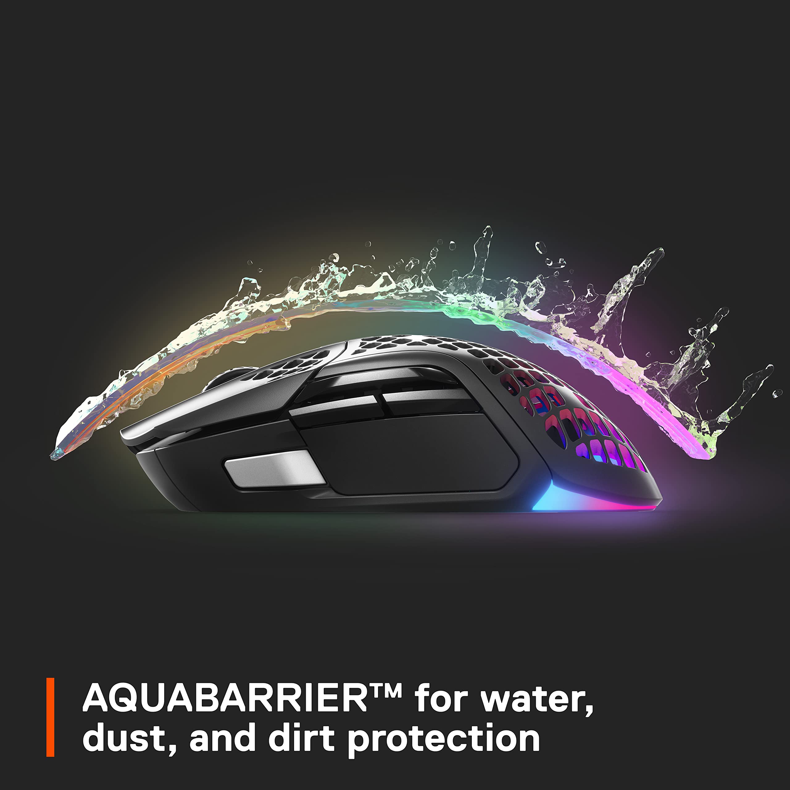 SteelSeries Aerox 5 Wireless Ergonomic 9-button TrueMove Air Sensor 18000 CPI Ultra-Lightweight Design Gaming Mouse - Black (Renewed)
