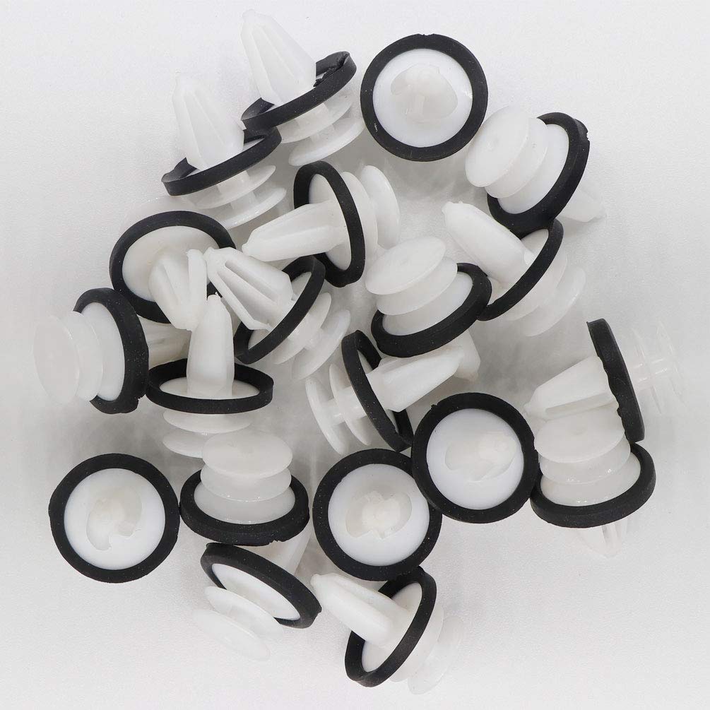 Lantee 50 Pcs Door Trim Panel Retainer Clips with Sealer Fit for Ford W713297-S300