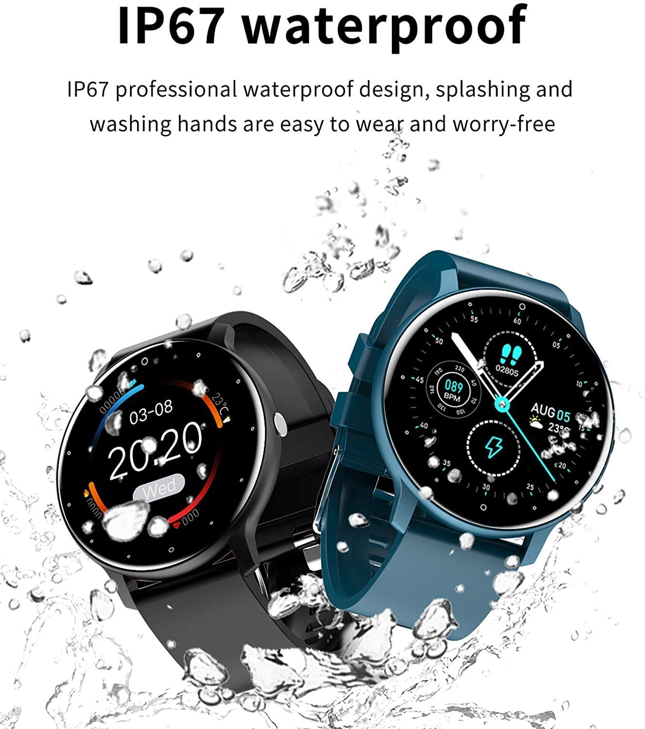 Loluka Fitness Tracker Smart Watches for Android iOS Pedometer Activity Tracker Watch for Men Women