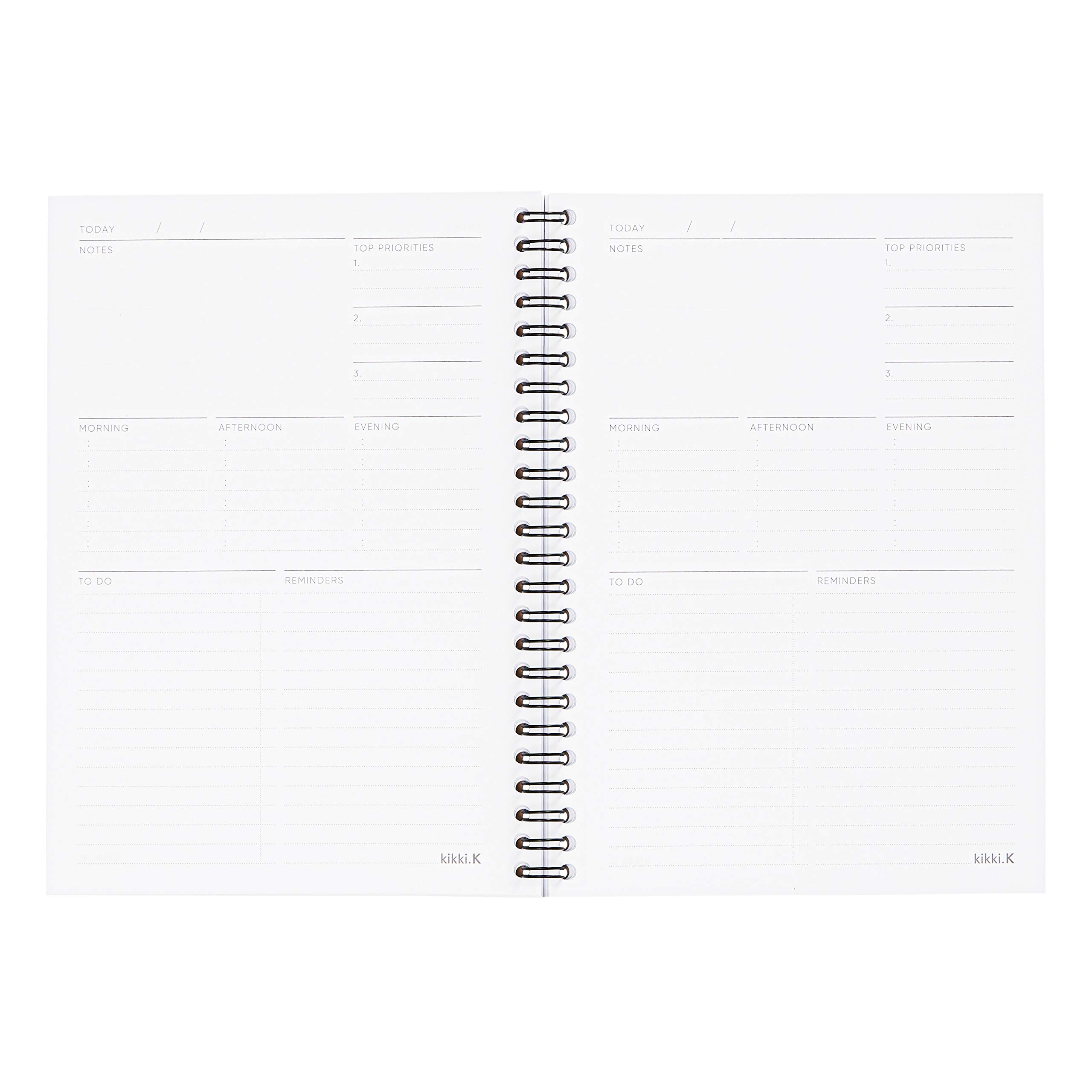 kikki.K A5 SPIRAL DAILY PLANNING JOURNAL KRAFT