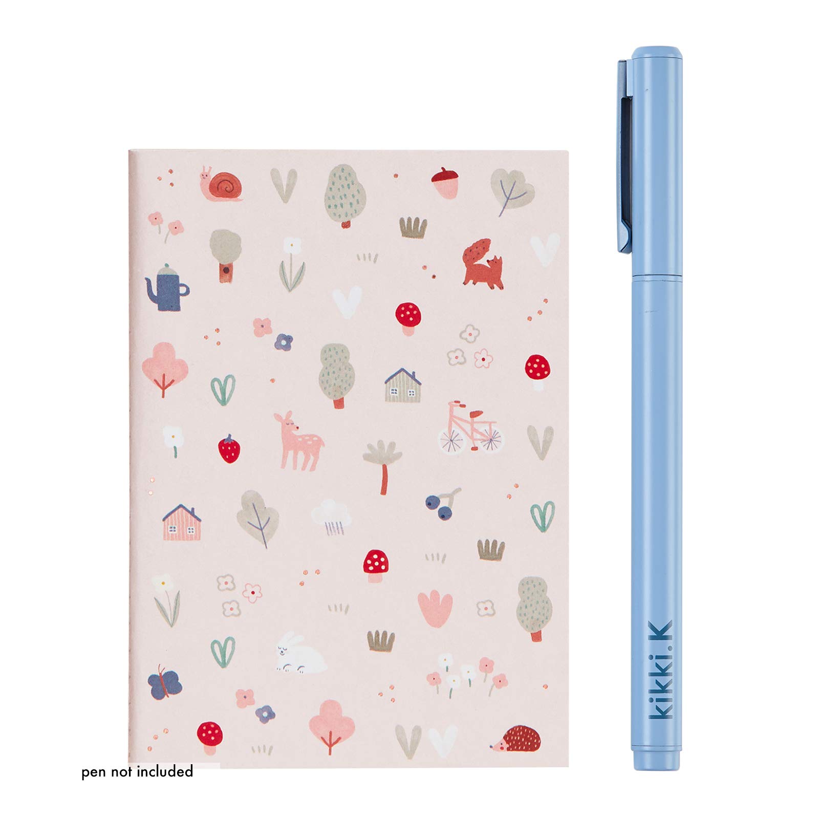 kikki.K Woodland Wanders Designer Collection - B7 Stitch Notebooks 5Pk, Includes a Set of 5 Designs with 52 Lined Pages Per Notebook, Allocate One Notebooks to Each Study Subject or Project