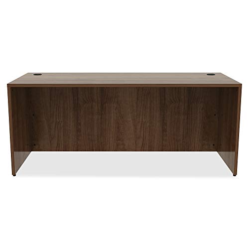 Lorell Essentials Desk, Walnut Laminate