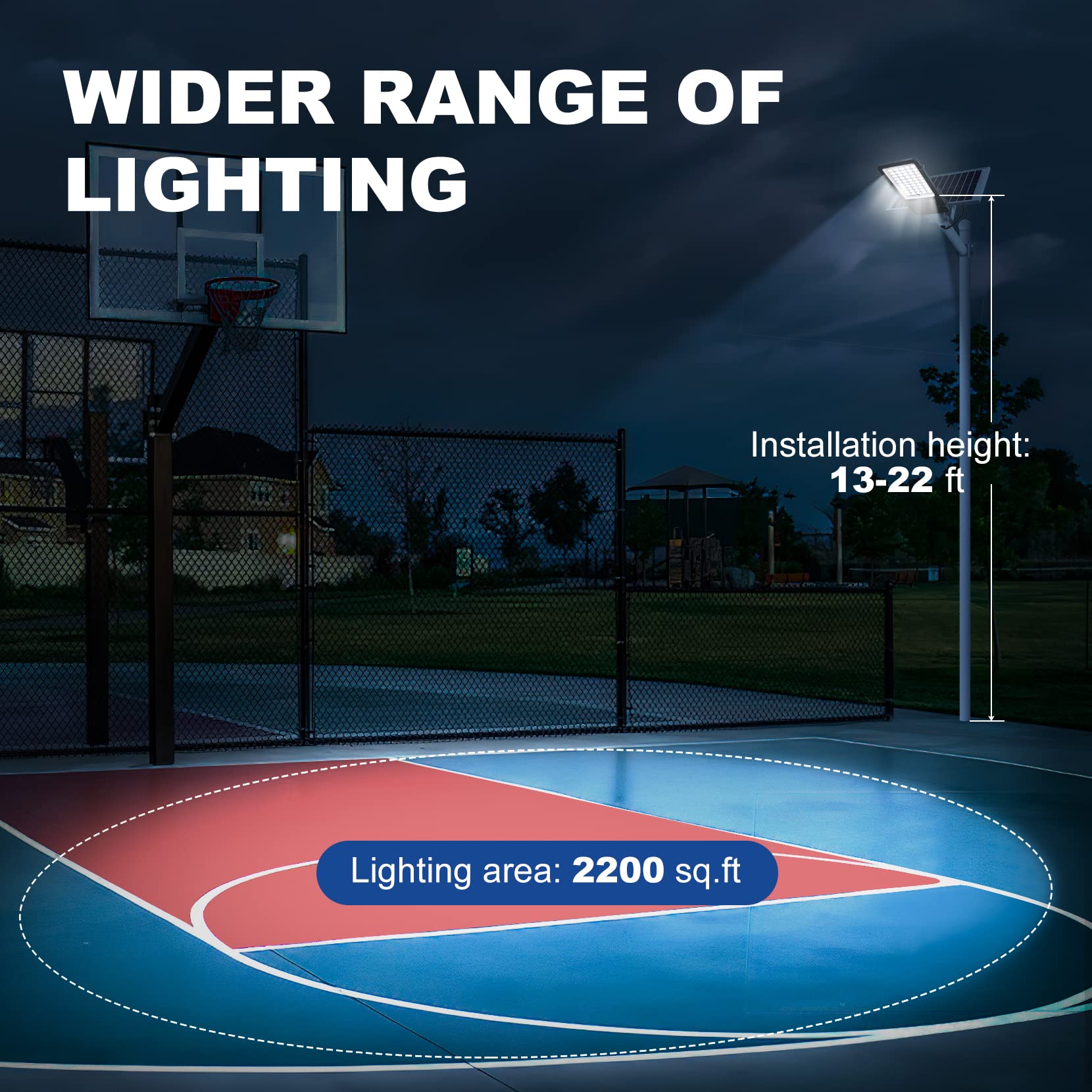 WYWNA 2PACK SOLAR OUTDOOR STREET LIGHTS
