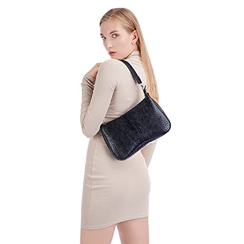 Shoulder Bags for Women, Retro Classic Clutch Small Shoulder Handbag With Widened houlder Strap and Zipper