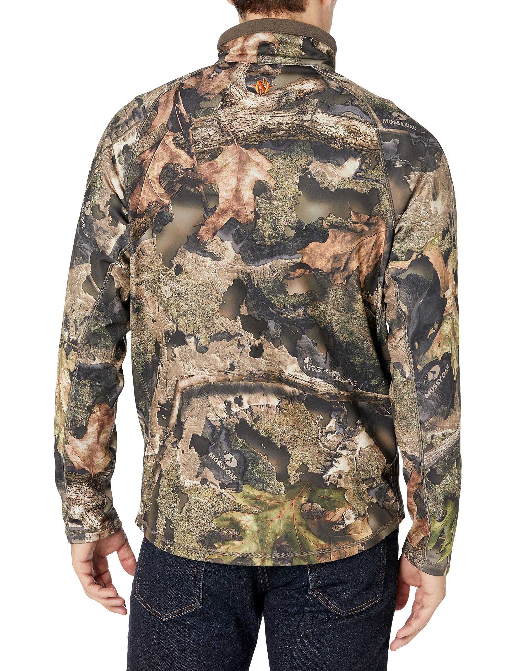 Nomad mens Utility 1/2 Zip | Wind Resistant Pullover Hunting Jacket, Mossy Oak Droptine Camo, XX-Large