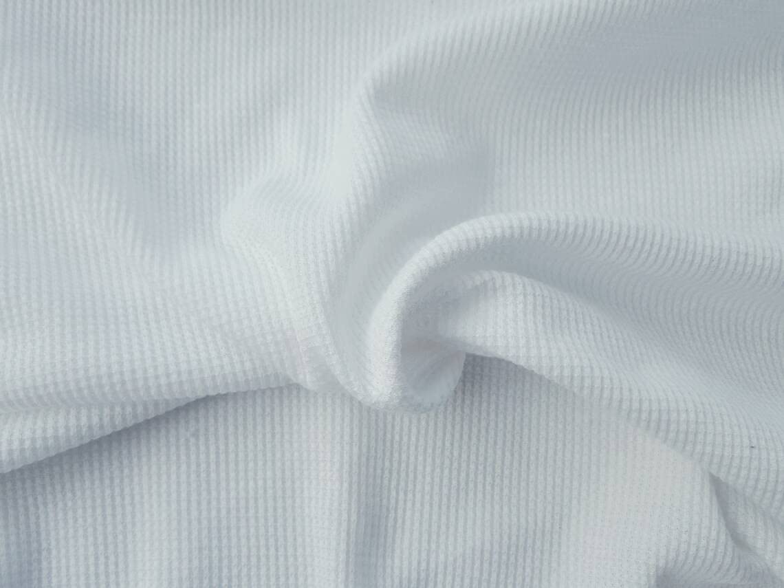 Koshtex White Cotton Blend Baby Thermal Knit Fabric by The Yard Waffle Weave 9/25/20