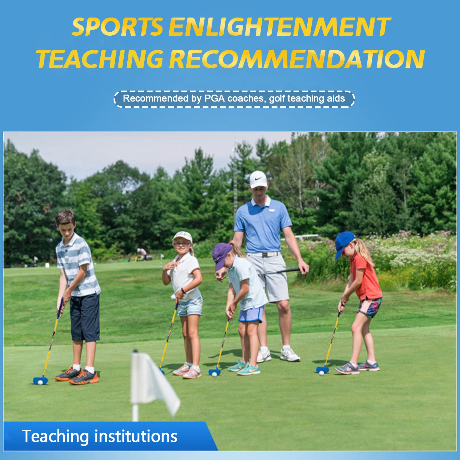 PGM Golf Putters for Kids Putter Mini Golf Putter for Right or Left Handed Golfers Blue