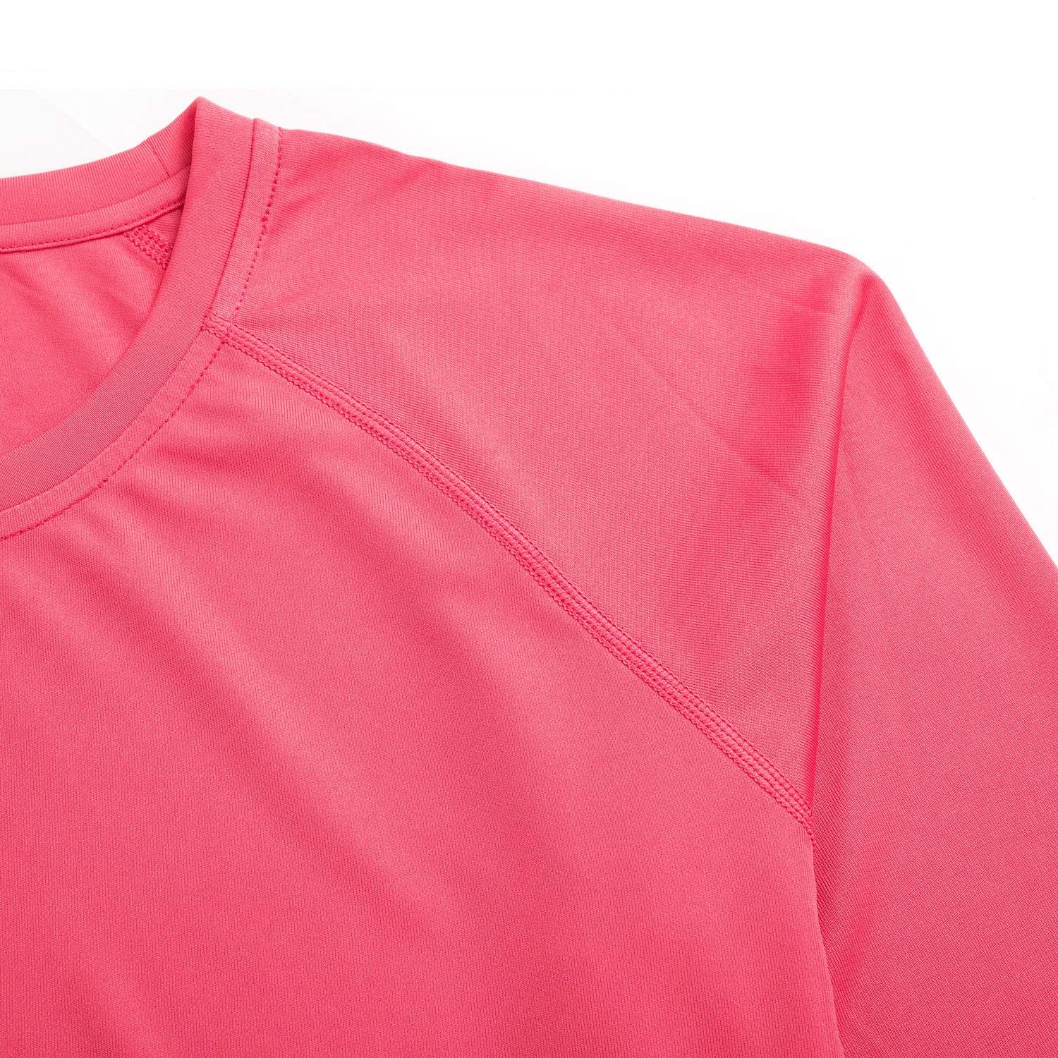 Long Sleeve Dry Fit Athletic Performance Raglan T Shirt for Women, Womens Plus Size Summer Tops Pink S