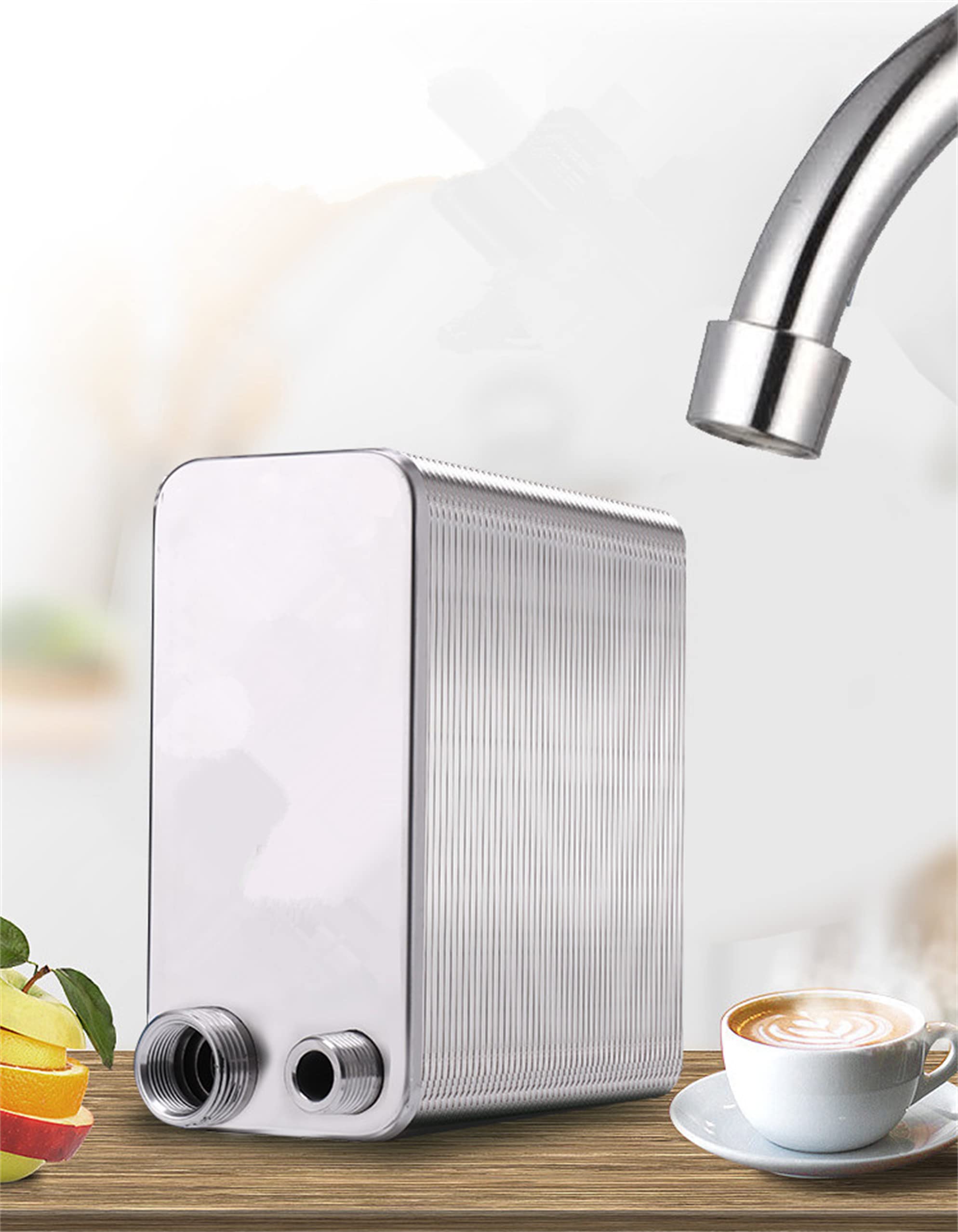 KK5 Brazed Plate Heat Exchanger Water to Water with Copper and SS304 Stainless Steel Plates for Floor Heating, Water Heating, Snow Melting