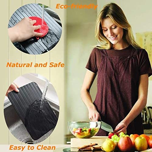 Quick Thaw Plate - Frozen Food Steak Meat Vegetable Fruit Natural Quick Thaw Pad Fast and Safe No Microwave or Hot Water Required Kitchen Supplies