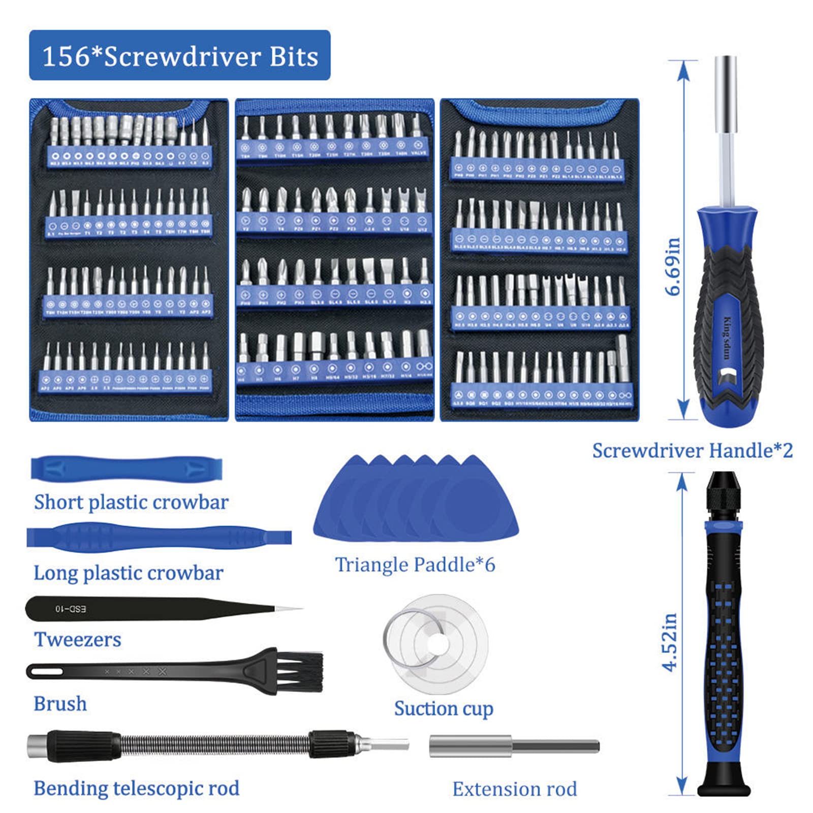 Precision Screwdriver Set, 170 in 1 Computer Repair Tool Kit, Laptop Screwdriver Kit, Electronics Repair Tool Kit for PC Mac Book Cell Phone iPhone Nintendo Switch PS4 Xbox Controller
