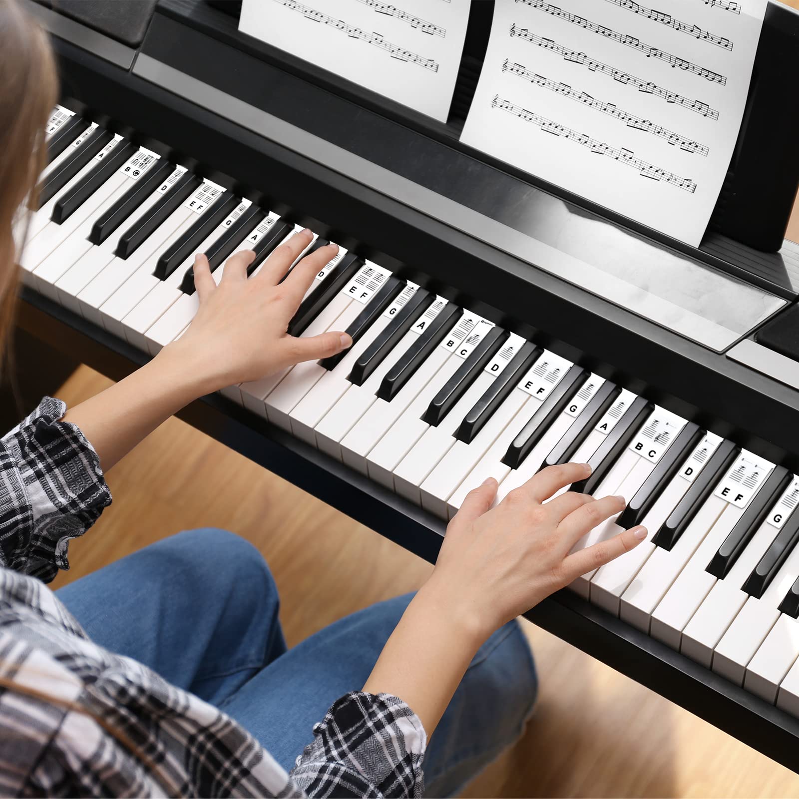 Removable Piano Keyboard Note Labels for Beginner,Piano Keyboard 88 Keys Full Size,Reusable Piano Keyboard Stickers,3 Strips Piano Stickers,Great Tools and Gifts for Piano Teachers,Kids and Beginners