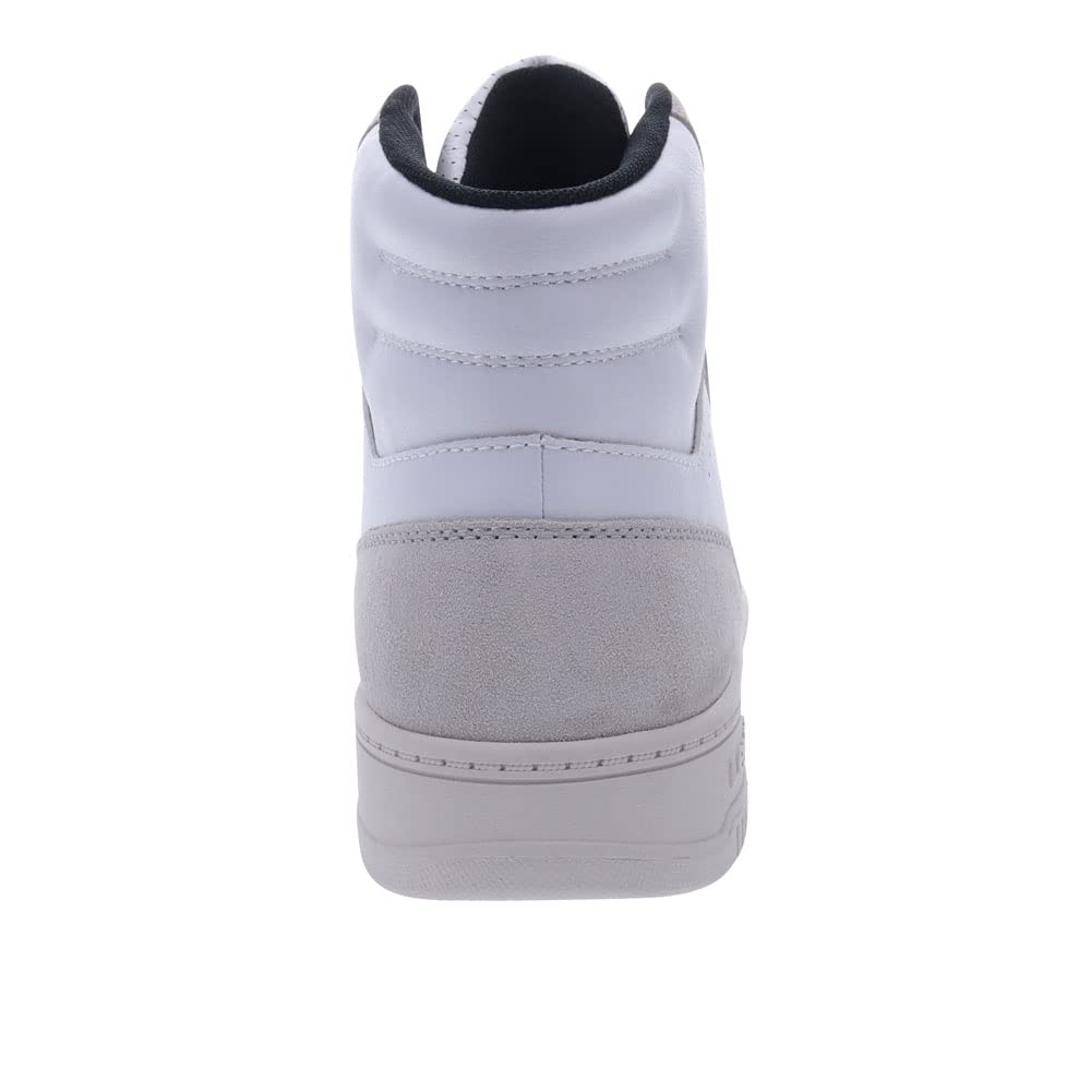 Levi's Mens Drive Hi Vegan Synthetic Leather Casual Hightop Sneaker Shoe, White/Grey, 10.5 M