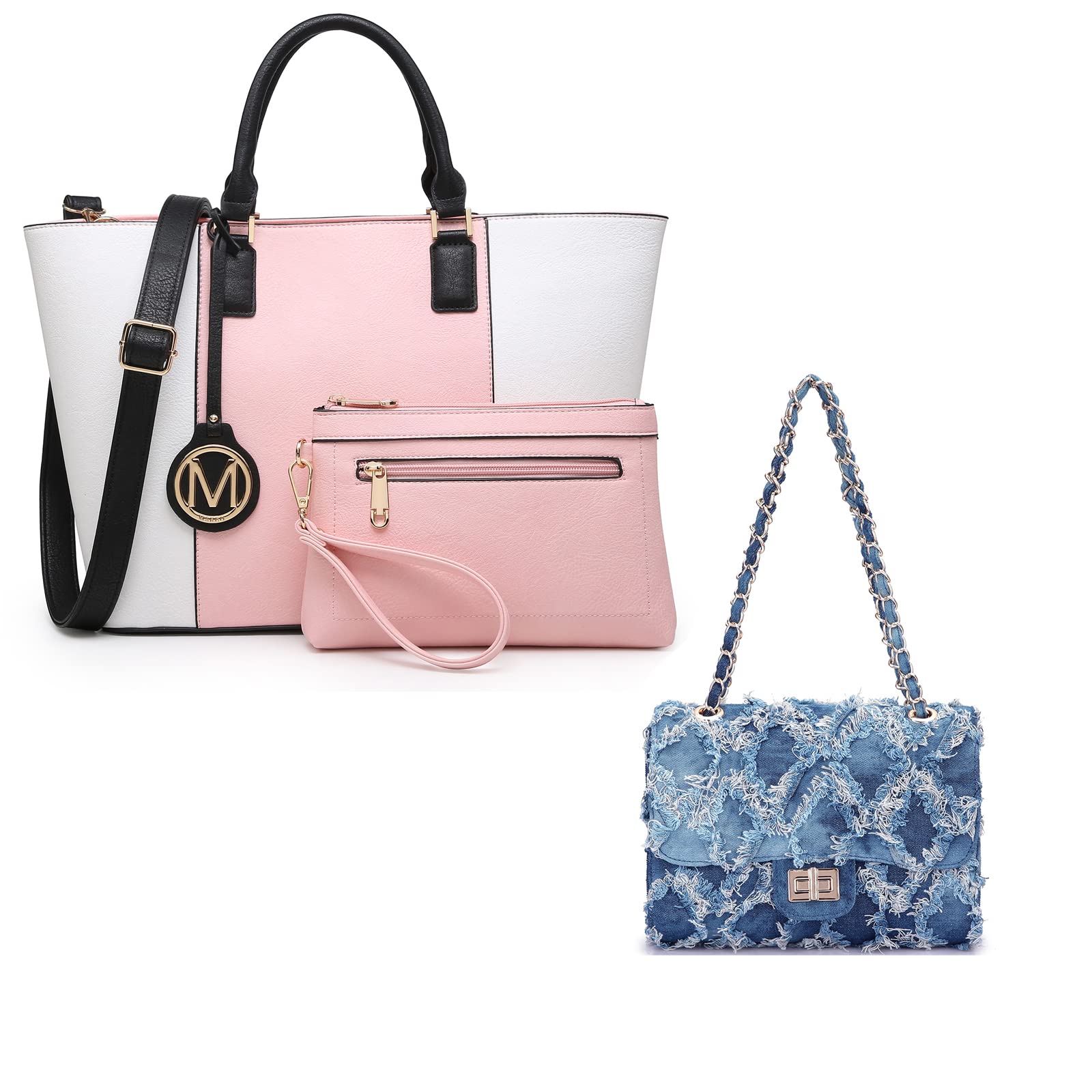 MKP Women Fashion Tote Bag and Denim Purse