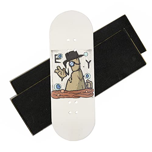 Premium Fingerboard Graphic Deck, (7Deadly Sins) - 34mm x 100mm - Heat Transfer Graphics, Pro Shape & Size - Pre-Drilled Holes - Includes Prolific Foam Tape (Envy)