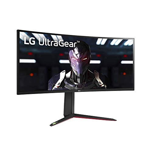 LG UltraGear QHD 34-Inch Curved Gaming Monitor 34GP83A-B, Nano IPS 1ms (GtG) with VESA DisplayHDR 400, NVIDIA G-SYNC, and AMD FreeSync Premium, 144Hz, Black