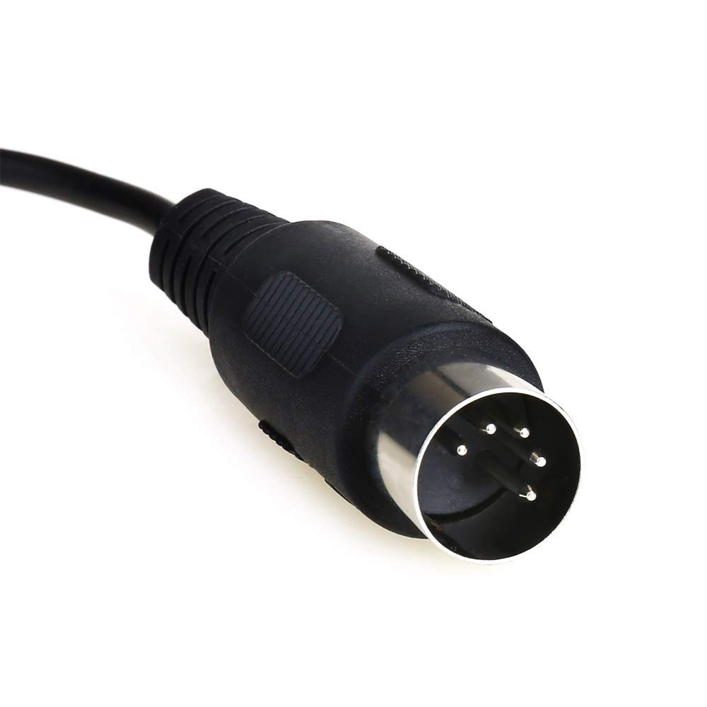 NANYI 1/4" (6.35mm) Female TRS to DIN 5 PIN MIDI Cable Adapter for Speaker, Amplifier Mixer to MIDI Keyboard Synthesizer and Guitar Connection 1FT / 30 CM